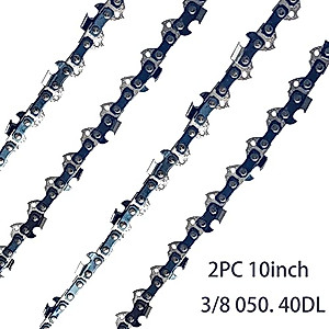 2-PACK 10" Chainsaw Chain Blade For WORX POLE SAW WG309 3/8" 40DL 050.