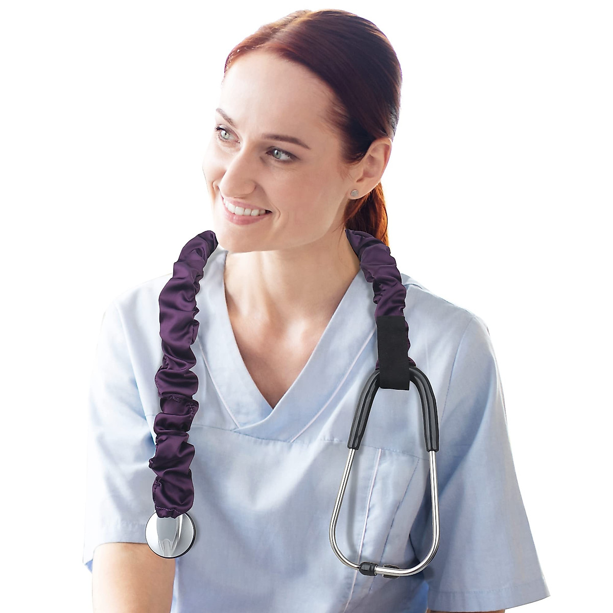 ABAMERICA Stretchy Stethoscope Cover Scrunchie, Stretchy Slim Looking Stethoscope Sleeves Universal Fit to All Types of Stethoscopes