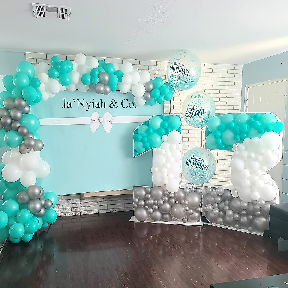 PartyWoo Teal Balloons, 120 pcs 5 Inch Teal Blue Balloons, Turquoise Balloons for Balloon Garland or Balloon Arch as Birthday Party Decorations, Wedding Decorations, Baby Shower Decorations, Teal-Y69