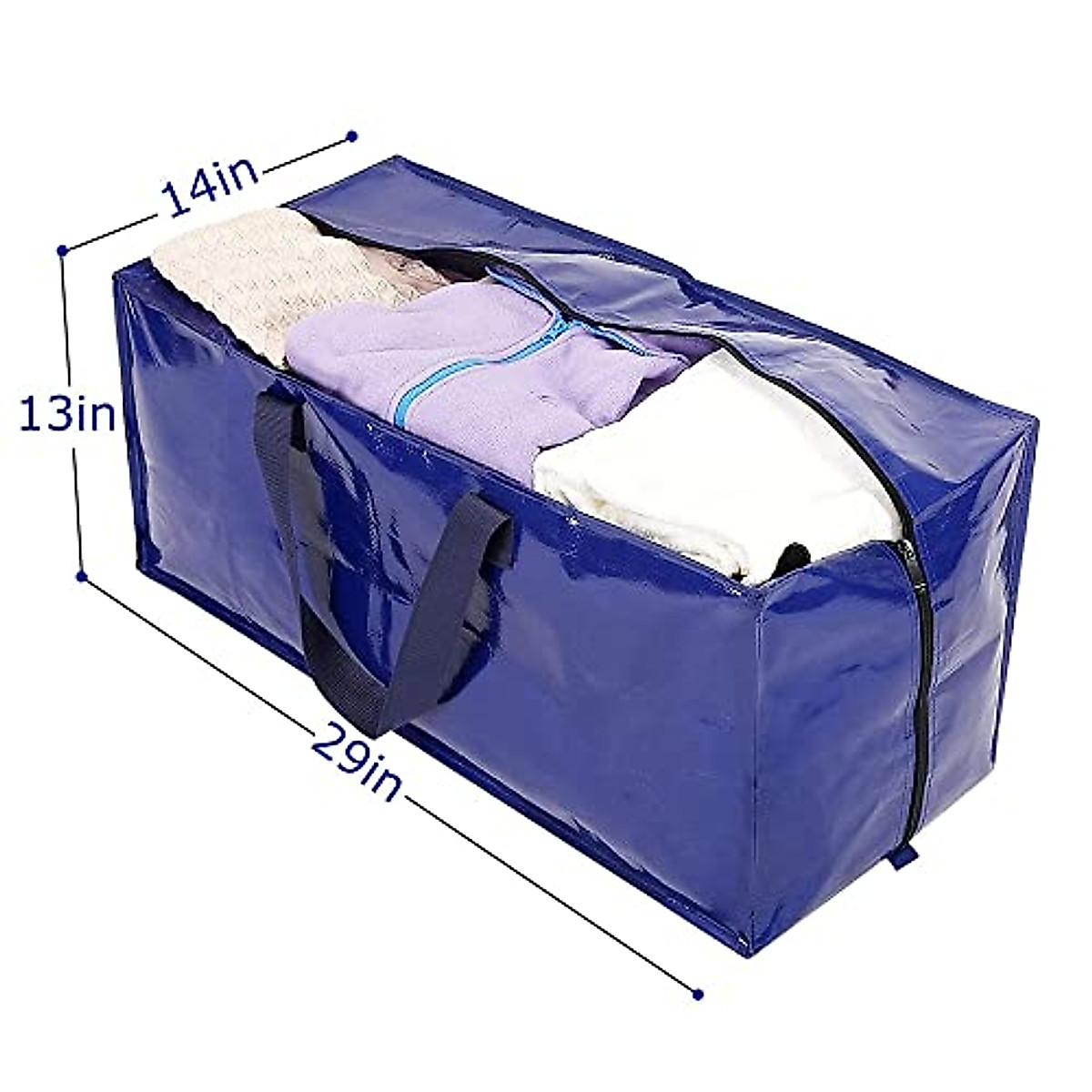 Moving Bags, Storage Totes with Reinforced Handles, Heavy Duty Moving Bag for Clothing Blanket Storage, Moving, Acting as a Dorm College Moving Supply Box, Space Saving Storage Bags, 4 Pac