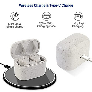 XINLIANG Headphones Wireless Bluetooth, in-Ear Earphones Microphone and Touch Control Call Noise Cancelling Earbuds Wireless and USB-C Charging Headphones Lightweight Earbuds with iPhone Android, PC