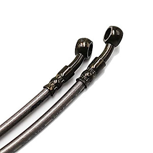 PRO BAT 86" Braided Hydraulic Brake Hose Line Pipeline For Chinese GY6 Scooter ATV Dirt Bike Go Kart 10mm Banjo Ends