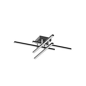 JFHTNFJ Modern Sputnik Ceiling Light Fixture 40w LED Dimmable with Remote Control Ceiling Lighting Black Flush Mount Chandelier Ceiling Lamp for Bedroom Study Kitchen Living Room 3-Color 24inches