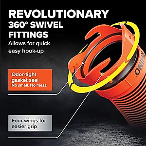 ﻿﻿Camco RhinoEXTREME 20-Foot Camper / RV Sewer Hose Kit - Premium Sewer Kit - Pre-Assembled & Ready-to-Use - Includes 4-in 1 Dump Station Adapter & Storage Caps - Crush & Abrasion Resistant (21012)