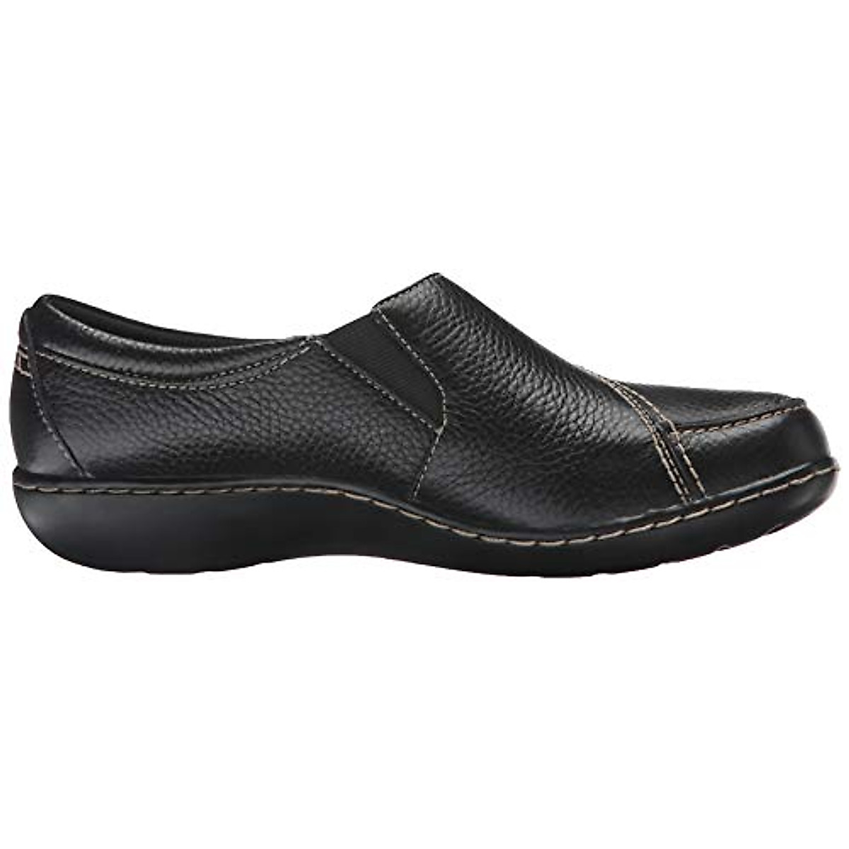 Clarks Women's Ashland Lane Q Slip-On Loafer, Black, 10 M US