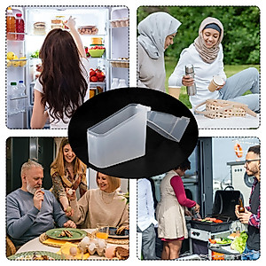 PEUTIER 2pcs Cheese Storage Containers, Plastic Cheese Slice Container with Flip Lid Cheese Slice Holder for Fridge Cheese Storage Box for Butter Block Cheese Slices (Transparent)