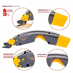 Loboo Idea Electric Scissors For Cutting Fabric, Easy Cutter Electric Scissors with 2 Blades for Crafts Sewing Cardboard Scrap-booking Leather, Zip Snip Cordless Electric Scissors Cutting Tool