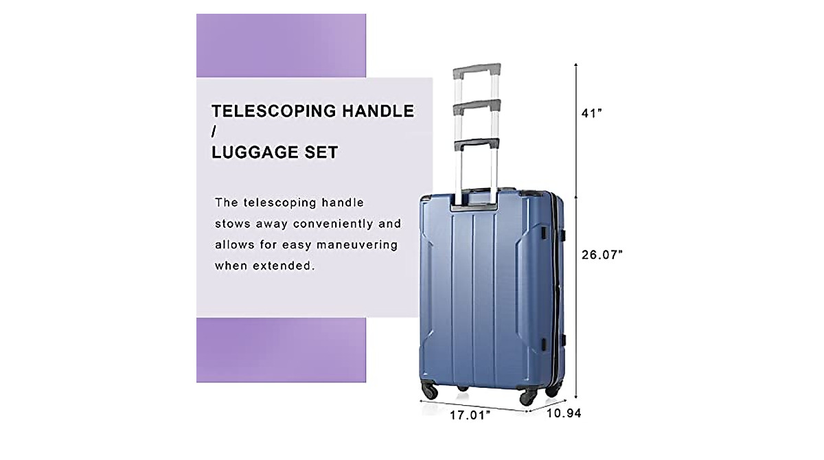 Merax Lightweight 2-Piece Luggage Set with TSA Lock and Spinner