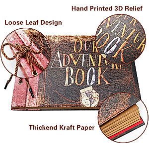 Vienrose Scrapbook Photo Album, Our Adventure Book DIY Scrapbook Album, Scrapbook Supplies with Box for Couples Weddings, Travelling, Birthday, Christmas Day