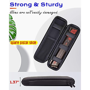 Oythiem Slim Hard Pen Cases for Adults, Travellers, Insulin Travel, Thin Black Pencil Case Hard Shell, Small Waterproof Pencil Box Organizer for Apple Pencil Usb C, Headphones, Executive Fountain Pens