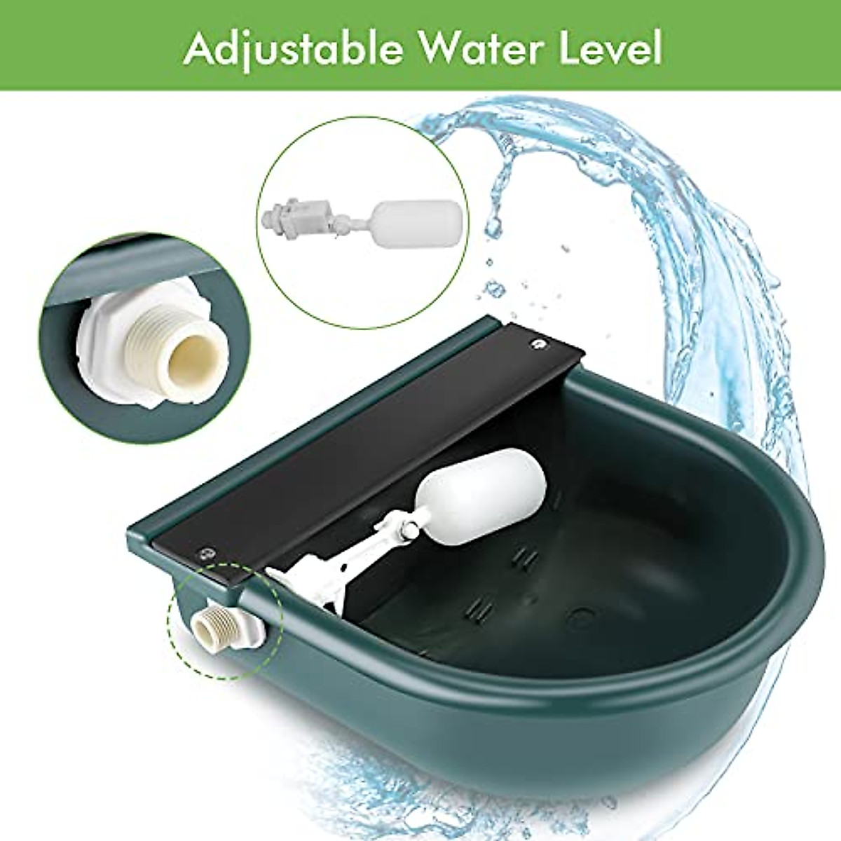 4L Automatic Cattle Waterer Bowl for Animal Farm Grade Stock Waterer Horse Cattle Goat Sheep Dog Water Drinking Dispenser Pet Livestock Tool