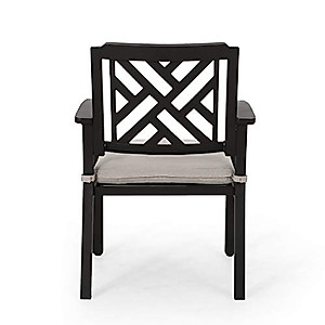 Christopher Knight Home 314009 Waterford Dining Sets, Antique Matte Black + Light Beige