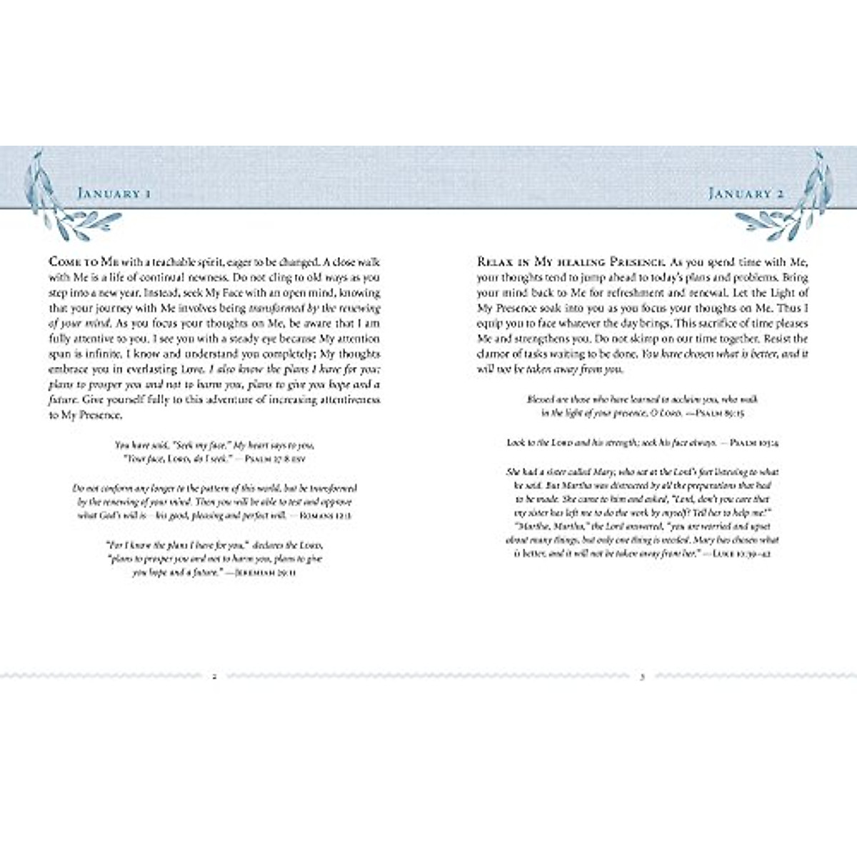 Jesus Calling, Large Text Cloth Botanical, with Full Scriptures: Enjoying Peace in His Presence (A 365-Day Devotional)