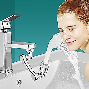 1080° Rotating Faucet Extender Aerator, SOONAN Universal Splash Filter Faucet,1080 Degree Swivel Faucet Aerator Sink Face Wash Attachment with 2 Water Outlet Mode