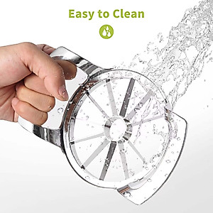LIIGEMI Apple Slicer,12-Blade Extra Large Apple Corer,Easy to Use, Time-Saving, Heavy Duty Stainless Steel Apple Cutter and Divider