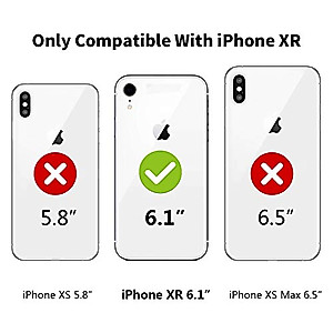 ELOVEN Case for iPhone XR Case Wallet with Card Holder Card Slot Hidden Credit Card ID Cover Shock Absorption Heavy Duty Drop Protection Rugged Bumper Protective Cover for Apple iPhone XR, Gun Metal