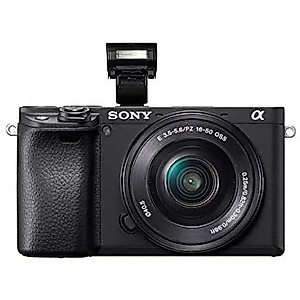Sony a6400 Mirrorless Digital Camera Bundle with 16-50mm Lens, Water Resistant Gadget Bag, Cleaning Kit, Eyeshade, Card Reader, Rear Lens Cap + More | Alpha 6400 E-Mount APS-C Sensor Black