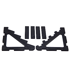 Black Knife Display Stand Rack Holder Organizer For 4 Pocket Knives - Holds Four Folded Blades - Sits On Flat Surface