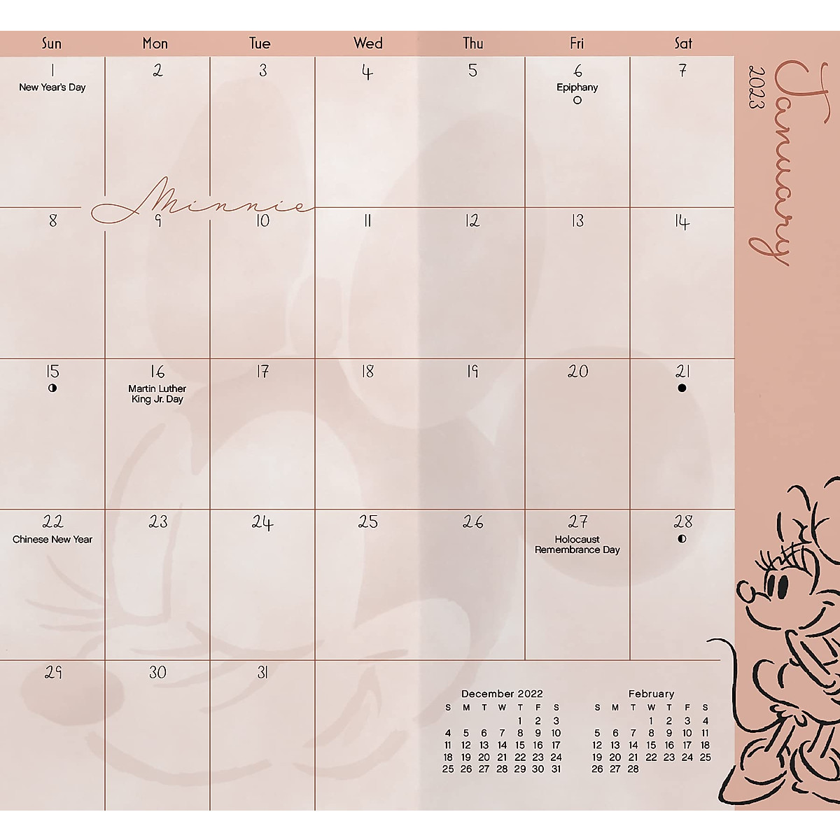 2023-2024 Disney Minnie Mouse Pocket Planner