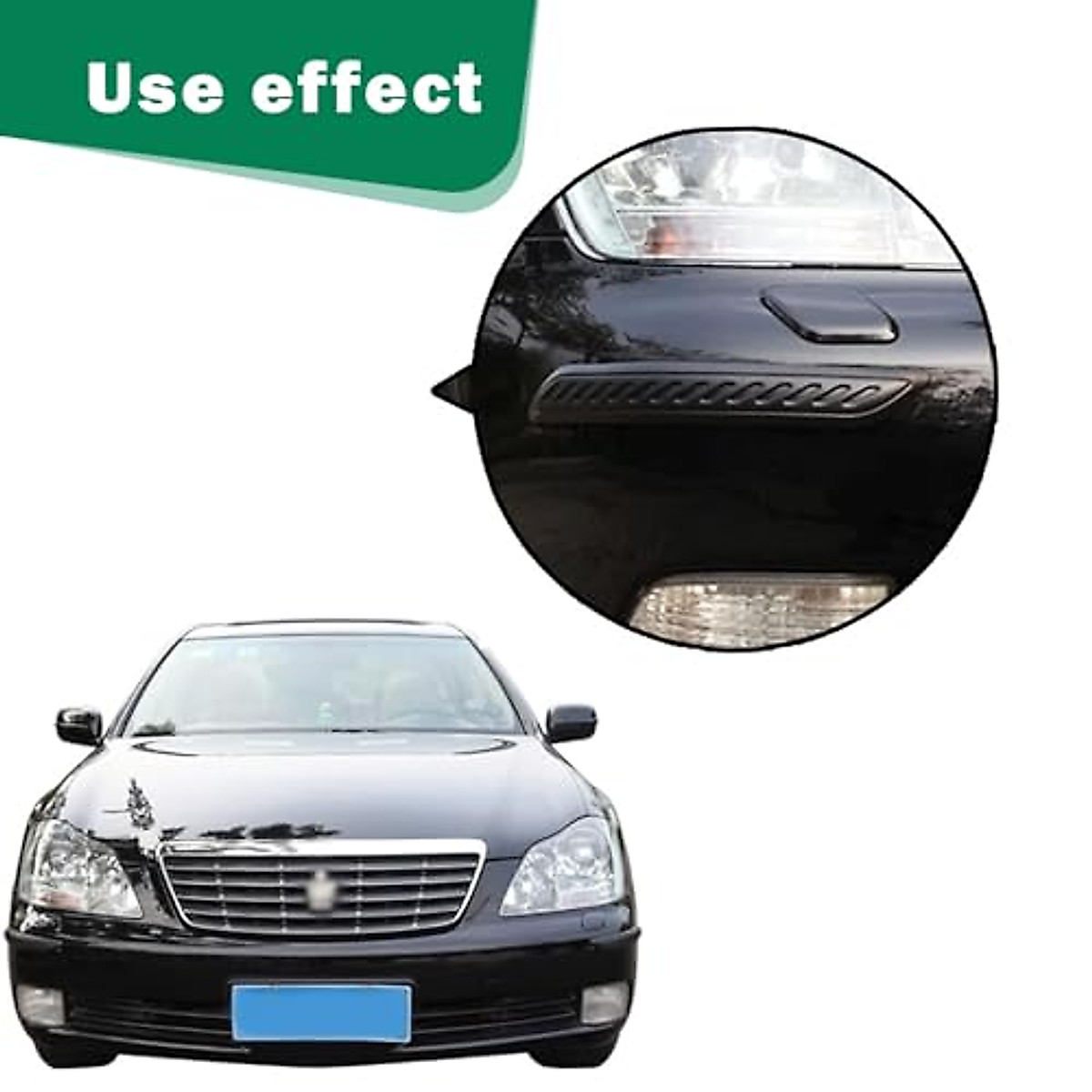 gunhunt 2 PCS Car Bumper Anti-Collision Strip, 15.7" x 2" PVC Wear-Resistant Anti-Scratch Protective Devices, Front and Rear Corner Bumper Body Decoration, Universal for Most Cars Accessories (Black)