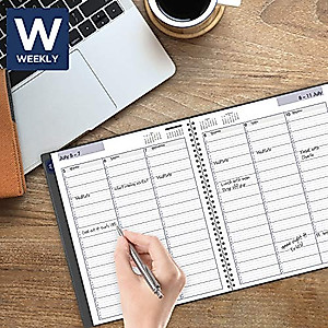 Academic Planner 2021-2022, AT-A-GLANCE Weekly & Monthly Appointment Book & Planner, 8-1/2" x 11", Large, for School, Teacher, DayMinder, Charcoal (AYC52045)