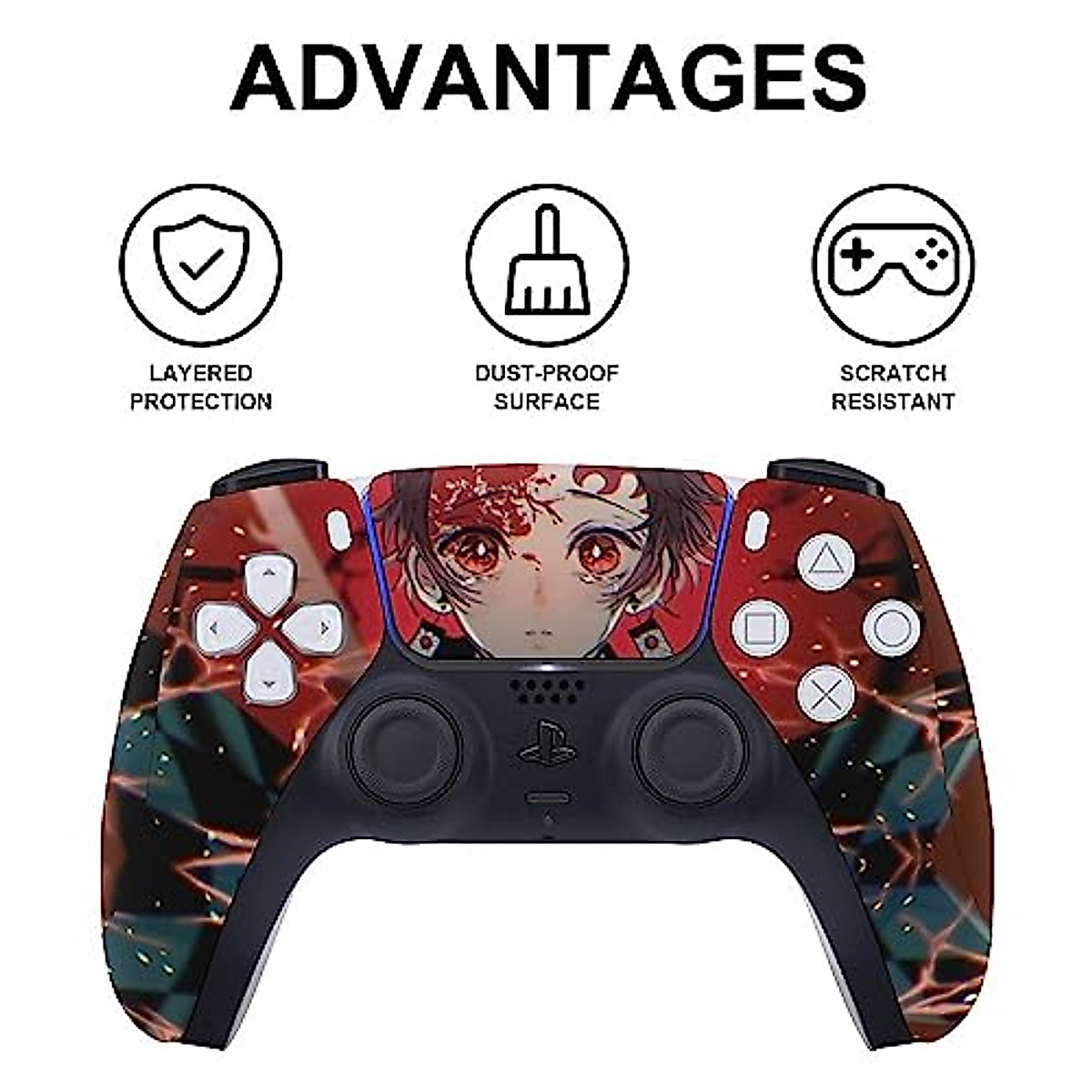 Skins for PS5 Digital Edition Stickers,Playstation 5 Console and Controller Vinyl Anime Cover,Compatible with Playstation 5