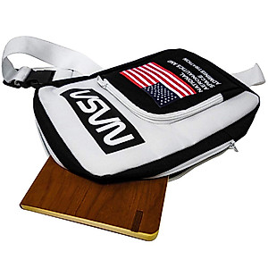 Ripple Junction NASA Flag Sling Bag Over the Shoulder for Adult Men, Women