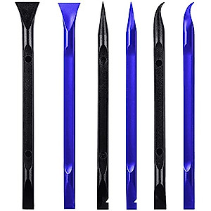 Plastic Scraper Tool, Pack of 6, Carbon Fiber Multi-Purpose Scraper Non-Scratch Cleaning Tool for Tight Spaces, Crevices, Most Surfaces Perfect to Remove Stickers, Labels, Food, Dirt, Etc