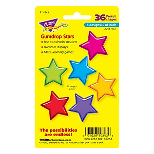 TREND enterprises, Inc. Gumdrop Stars Mini Accents Variety Pack, 36 ct