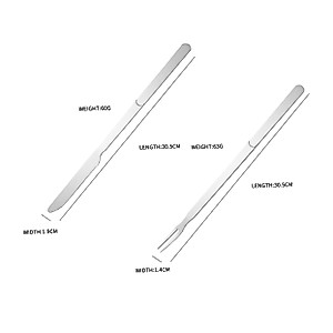 Yardwe 5 Sets Barbecue and Fork Stainless Meat Cooking Fork Meat Fork BBQ Fork Fruit Camping Grill Utensils Knives Smore Kit Barbecue Knives Outdoor Tableware