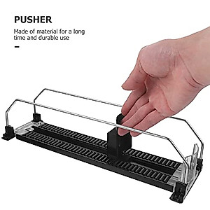 Homoyoyo Soda Can Organizer for Refrigerator, Plastic Drink Replenishment Pusher Glide Pusher Supermarket Shelf Pusher Machine Adjustable Automatic fridge Drink Organizer
