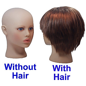 Seedollia Realistic Mannequin Head for Wigs Hat Stands for Display Glasses Holder Stand Headphone Stand Headband Display African American