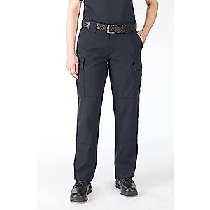 5.11 Tactical Women's TDU Pants, Regular Fit, Cargo Pockets, Style 64359, Dark Navy, 10 Regular