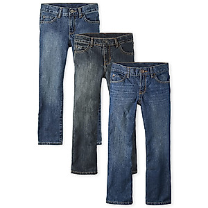 The Children's PlaceBoysMultipack Basic Bootcut Jeans Dark Jupiter/Dustbowl Wash/Med Indigo 3-Pack10