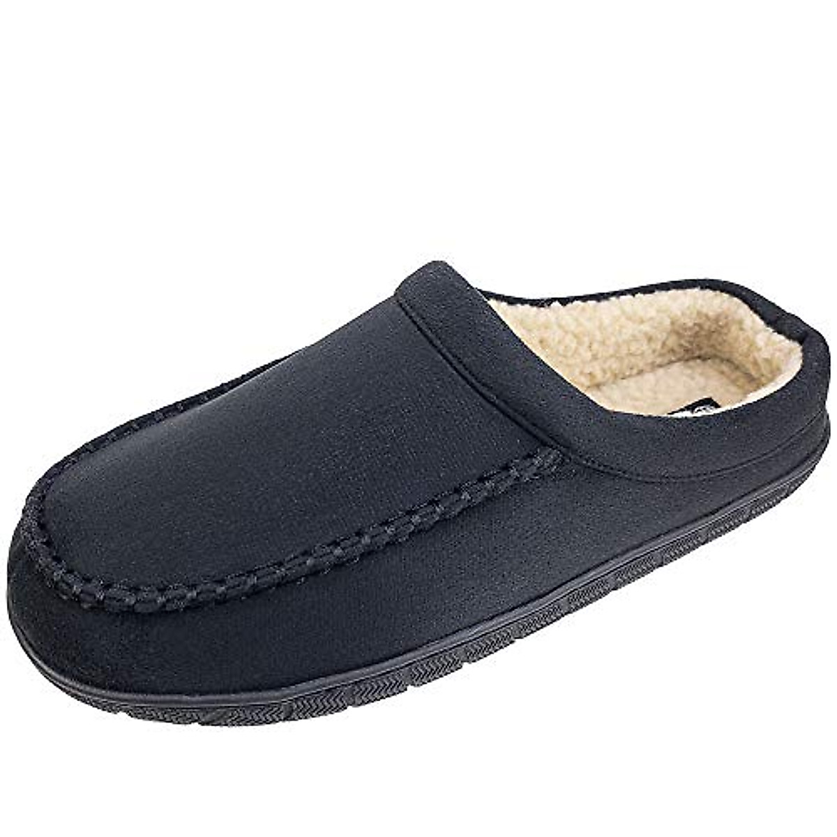 Dockers Men's Christopher Classic Casual Roll Collar Clog Slippers, Size 8 to 13 (Black Rugged, Numeric_9_Point_5)