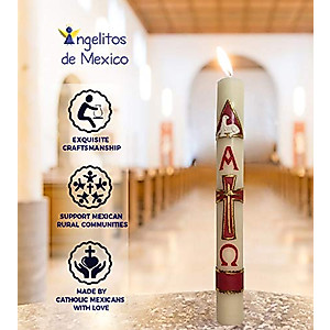 Large 18in (45cm) Easter Paschal Candle Cirio Lent Pascual Semana Santa Holy Week