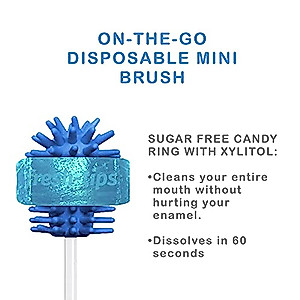 Fresh-Tips Mini Disposable Travel Toothbrush | Individually Wrapped | 25 Pack | Peppermint w/Xylitol | Next Generation Oral Care