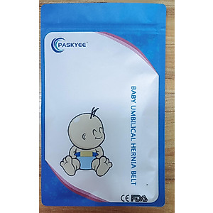 Paskyee Umbilical Hernia Belt Baby Belly Button Band Infant Belly Wrap Abdominal Binder Hernia Truss Support Adjustable Navel Belly Band Newborn Umbilical Cord Blue