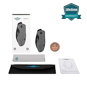 OKNIFE Parrot Pocket Knife, Folding EDC Knives with 154CM Stainless Steel Sheepsfoot Blade and Micarta Handle for Outdoor Camping, Survival and Gift for man (Black)