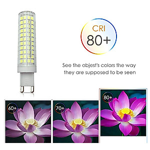 K JINGKELAI G9 LED Bulbs Dimmable 10W(Equivalent to 100W Halogen) 110V Cool White 6000K LED Corn Lights JCD T4 G9 Bi-pin Base,Dimmable,136 LED 2835 SMD,3 Pack