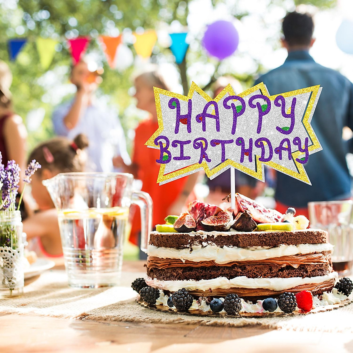 Cartoon Happy Birthday Cake Toppers for Kids - Perfect as cartoon-themed birthday party, baby shower party, or TV show party decorations for boys or girls - SugarGer