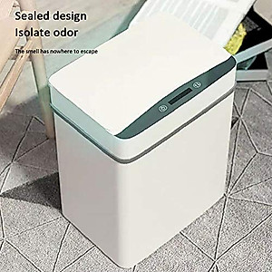 CZDYUF 12L Smart Trash Can Automatic Induction Motion Sensor Dustbin Home Kitchen Bathroom Waste Garbage Bin White