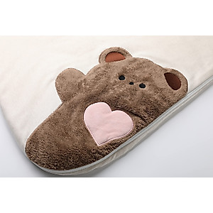 Owlivia Baby Sleep Sack, 100% Organic Cotton Toddler Sleeping Bag, TOG 2.5 Unisex Wearable Blanket For Winter (6-18 Months, Brown Bear)