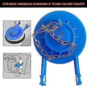 1 Pack Toilet Flapper Replacement, Universal 2-inch Toilet Stopper Flapper Compatible with American Standard Toilet Tank, Water Saving Long-Lasting Rubber Seal Flapper with Stainless Steel Chain