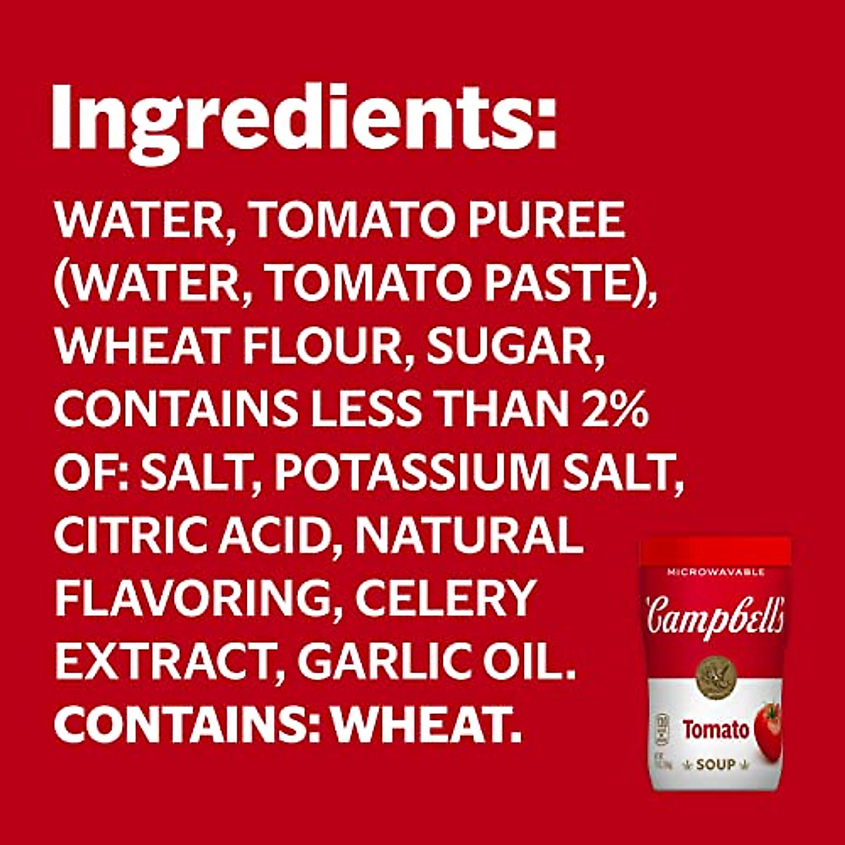 Campbell's Sipping Soup, Classic Tomato Soup, 11.1 Oz Microwavable Cup (Case of 8)