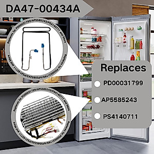 DA47-00434A Defrost Heater Assembly Compatible with Samsung RF23HSESBSRAA0001/RF25HMEDBWW/AA-00/RF4267HARS/XAA-02 Replaces for PD00031799/AP5585243/PS4140711 and More