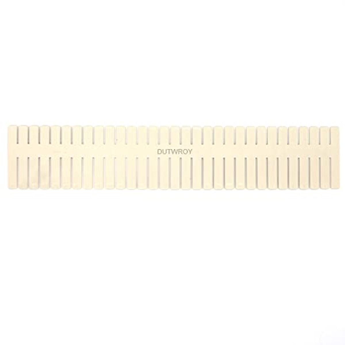 DUTWROY 24Pcs Adjustable Drawer Dividers 14.5Inch Plastic Storage Drawers Divider White DIY Grid Drawer Organizer Dividers for Socks Underwear Makeup Clothes