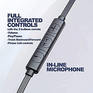 MuveAcoustics - Drive Wired in-Ear Earbud Headphones & Impulse Wired On-Ear Headphones Bundle, Black, for Gift