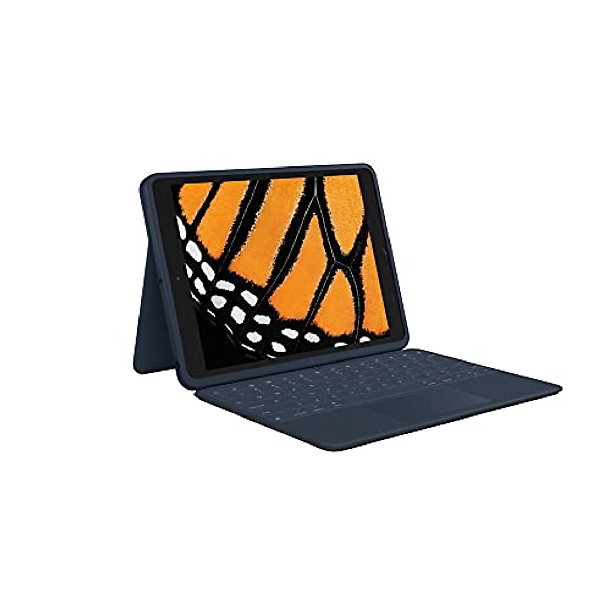 Logitech Rugged Combo 3 Touch iPad® Keyboard Case with Trackpad and Smart Connector for iPad (7th, 8th and 9th Generation) for Education - Classic Blue