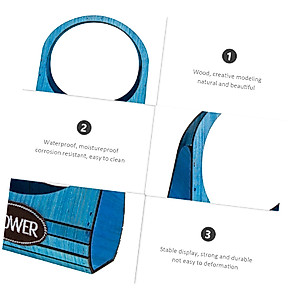 Housoutil Bag Bonsai for Home Wall Cactus Planter Funny Planting Flowerpot Shaped Handle Indoor Flowers Balcony Basket Porch Pot Planters Outdoor Decor Modern Fruit Wood Patio Gardening